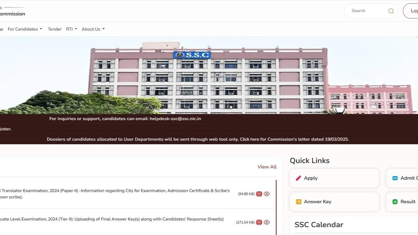 SSC CHT Exam City Slip 2024 for Paper 2 Released at ssc.gov.in, Direct ...