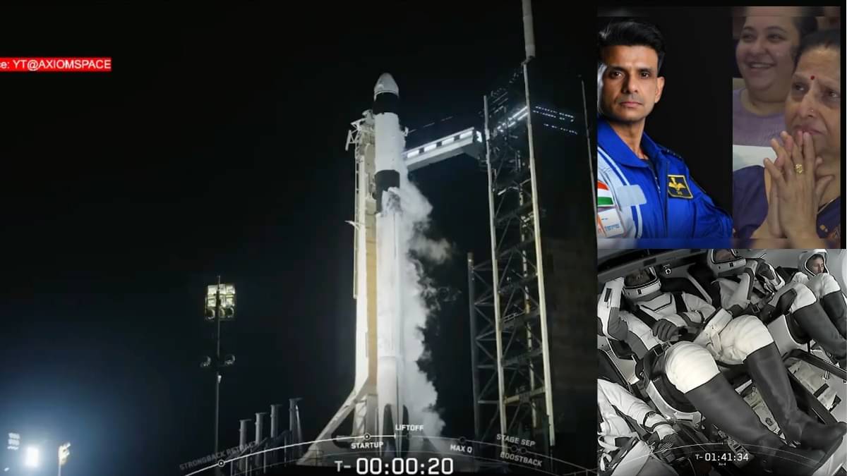 Exact Moment Axiom-4 Mission Spacecrafts Lifts Off With Shubhanshu ...