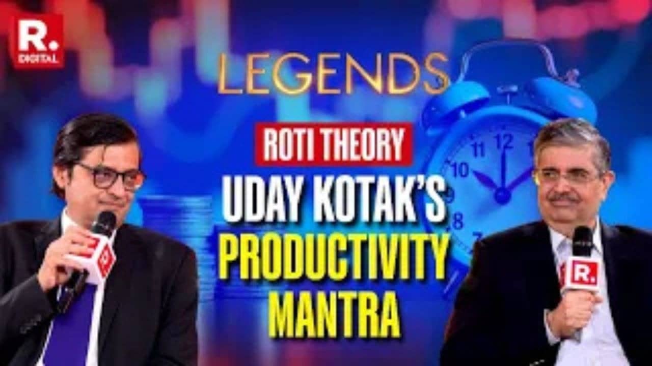 Uday Kotak Reveals His Productivity Mantra: The ROTI Theory | Republic ...