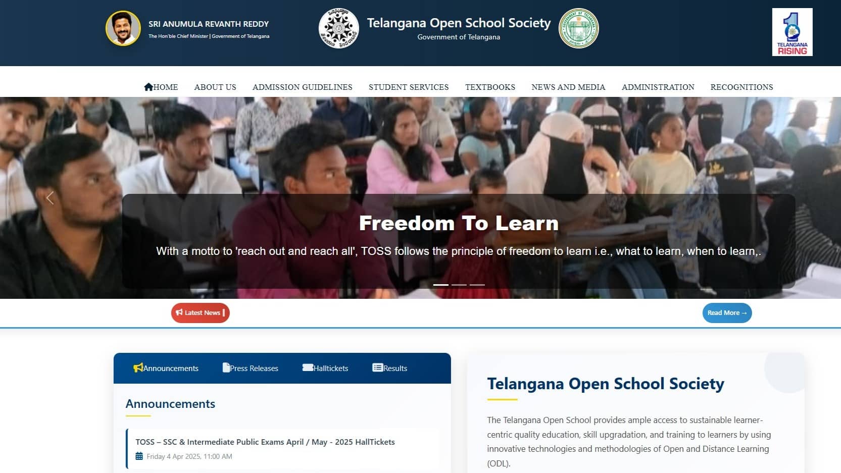 TOSS SSC and Inter Results 2025 Declared at telanganaopenschool.org, Direct Link to Check Scores ...