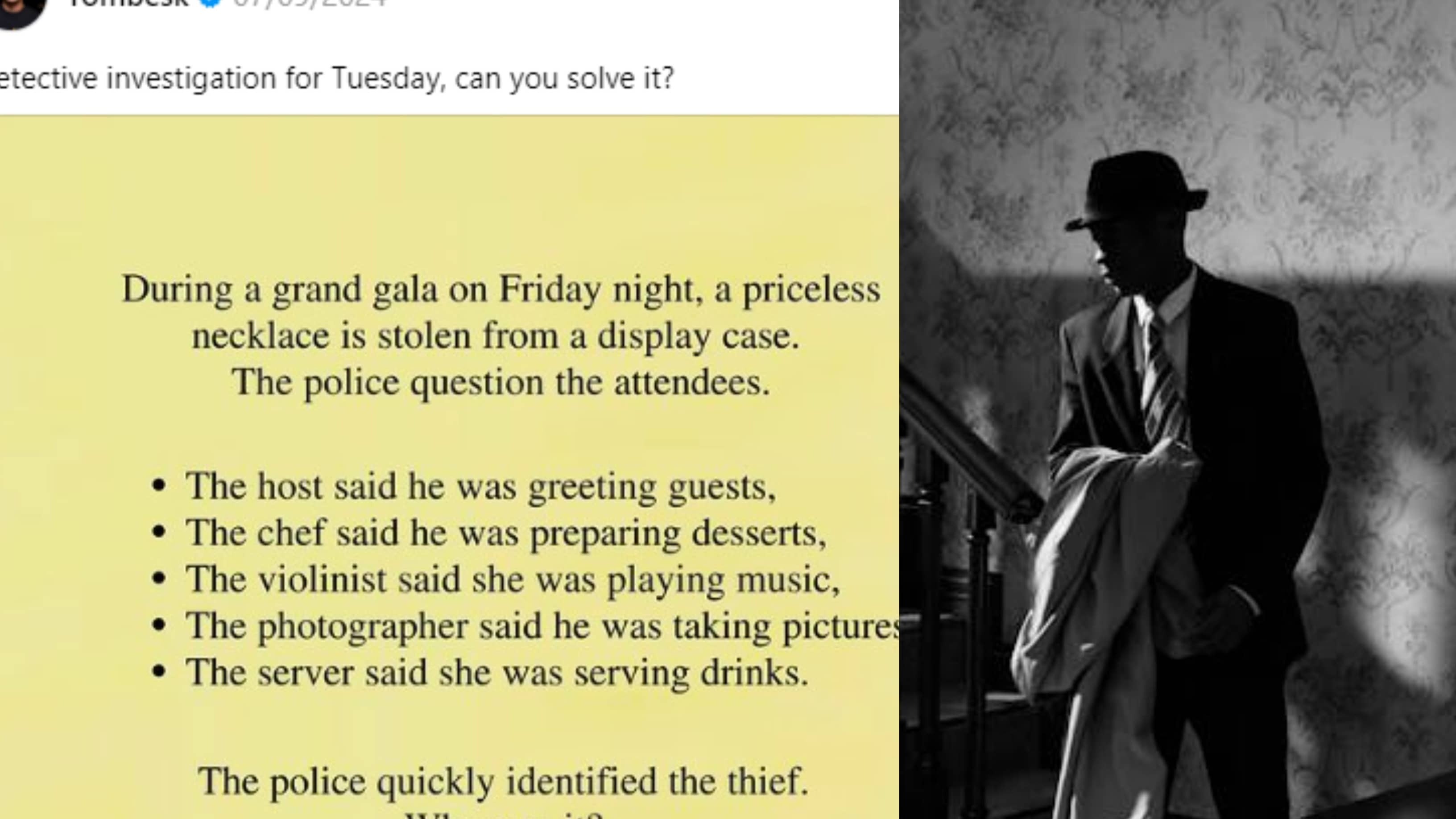 Test Your Detective Skills: Unmask the Friday Night Thief From Viral ...