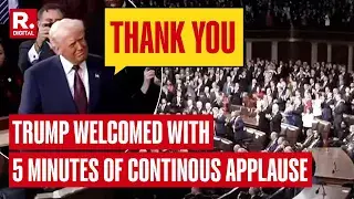 VIDEO: US President Donald Trump Welcomed With 5 Minutes Of Continuous ...