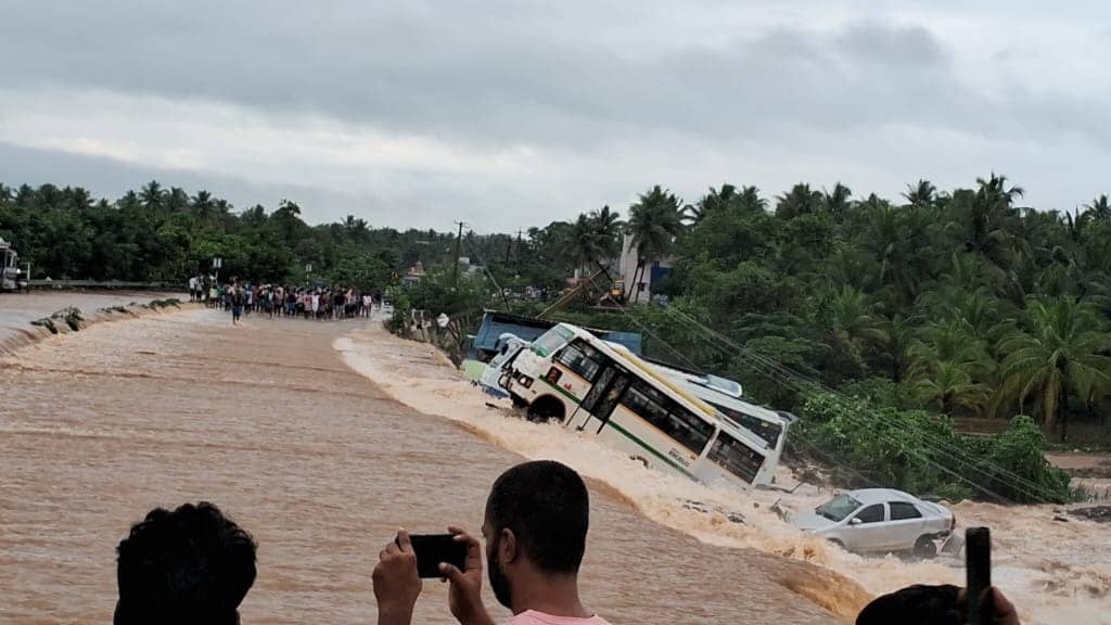 Video Captures Buses Swept Away By Flood Water As Cyclone Fengal Wreaks ...