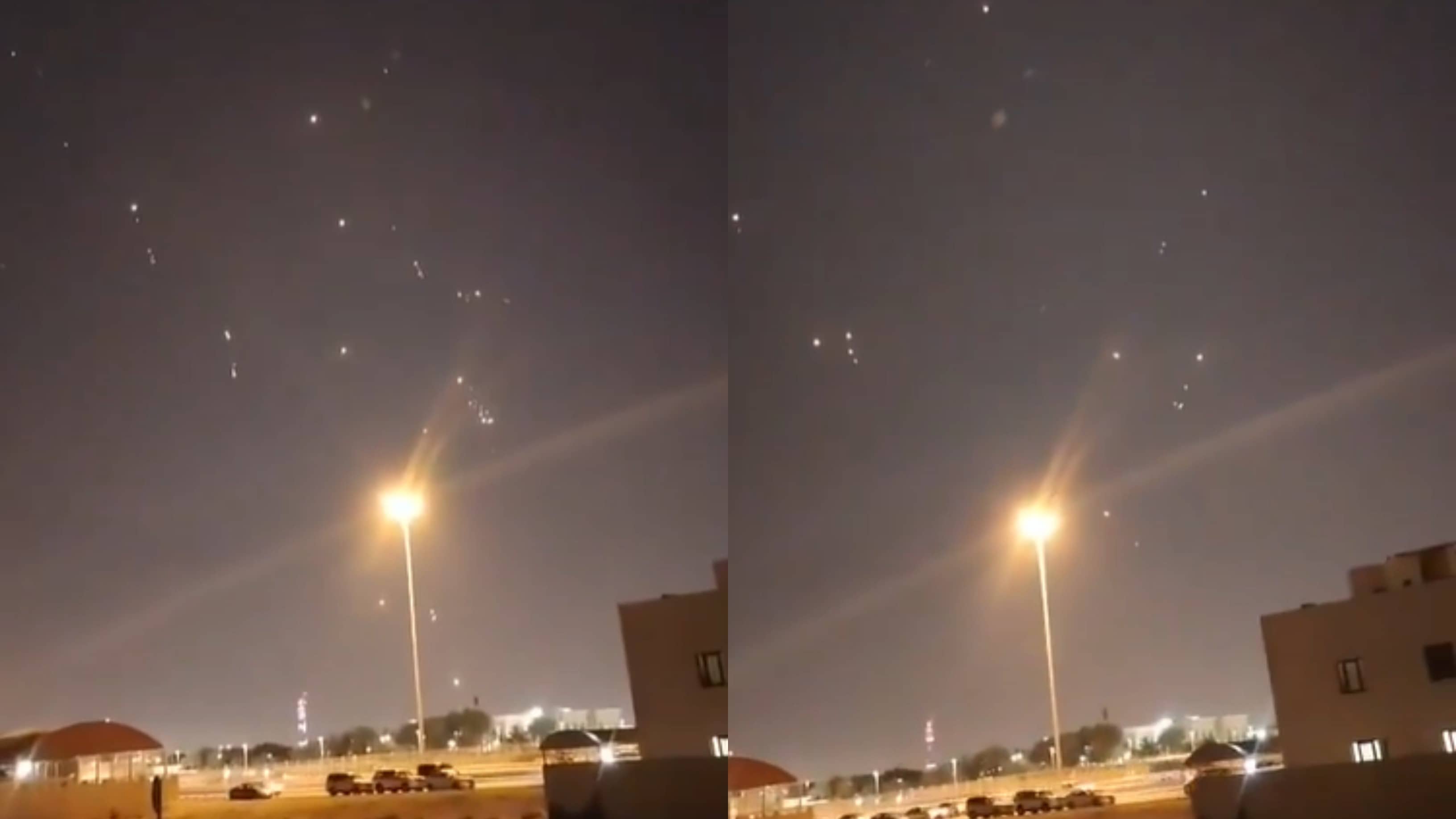 Video Captures Missile Swarm Launched by Iran Targeting US Bases in ...