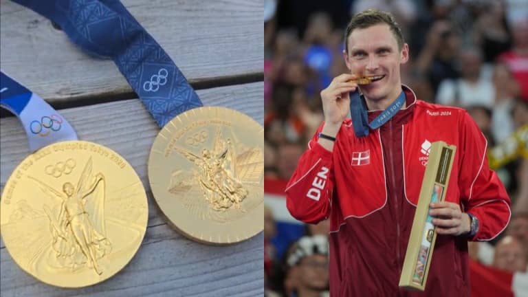 Viktor Axelsen Shows Off Stunning Tokyo & Paris Olympic Medal, Video ...