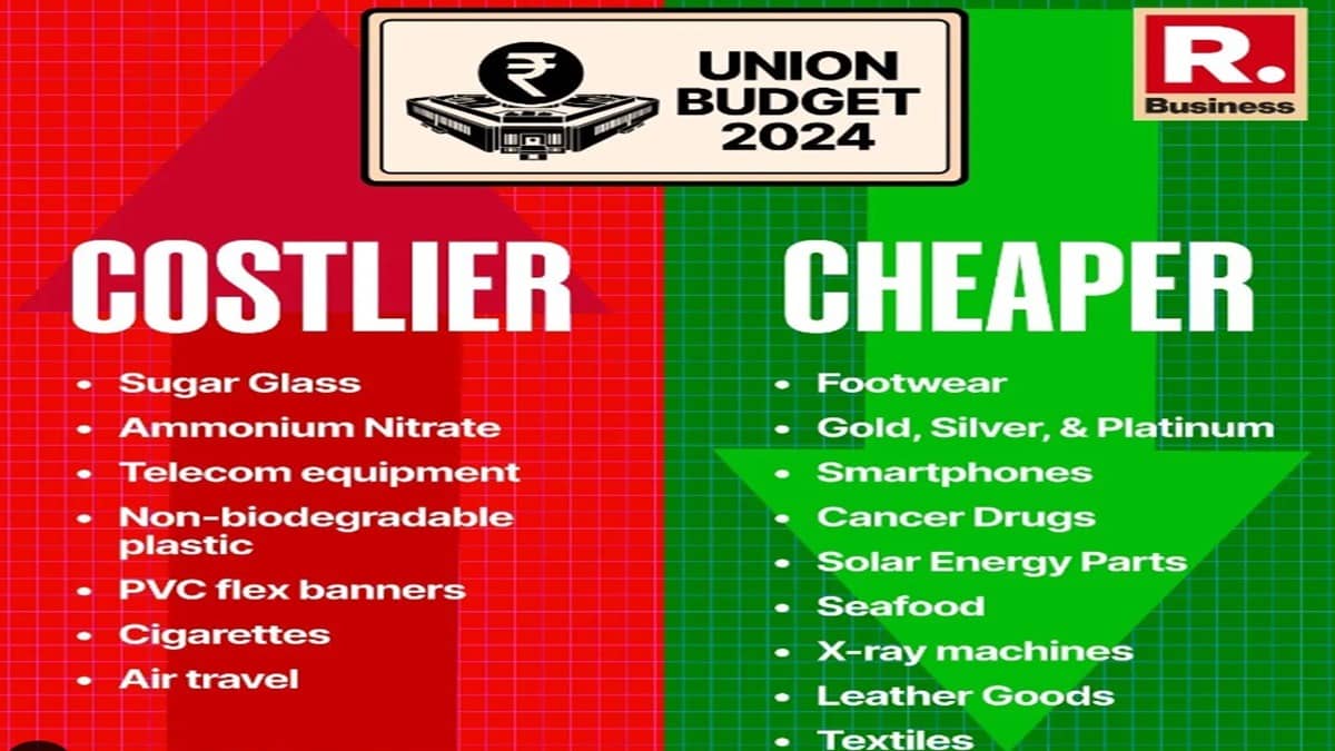 Budget 2024: What's Cheaper, What's Dearer | Full List | Republic World