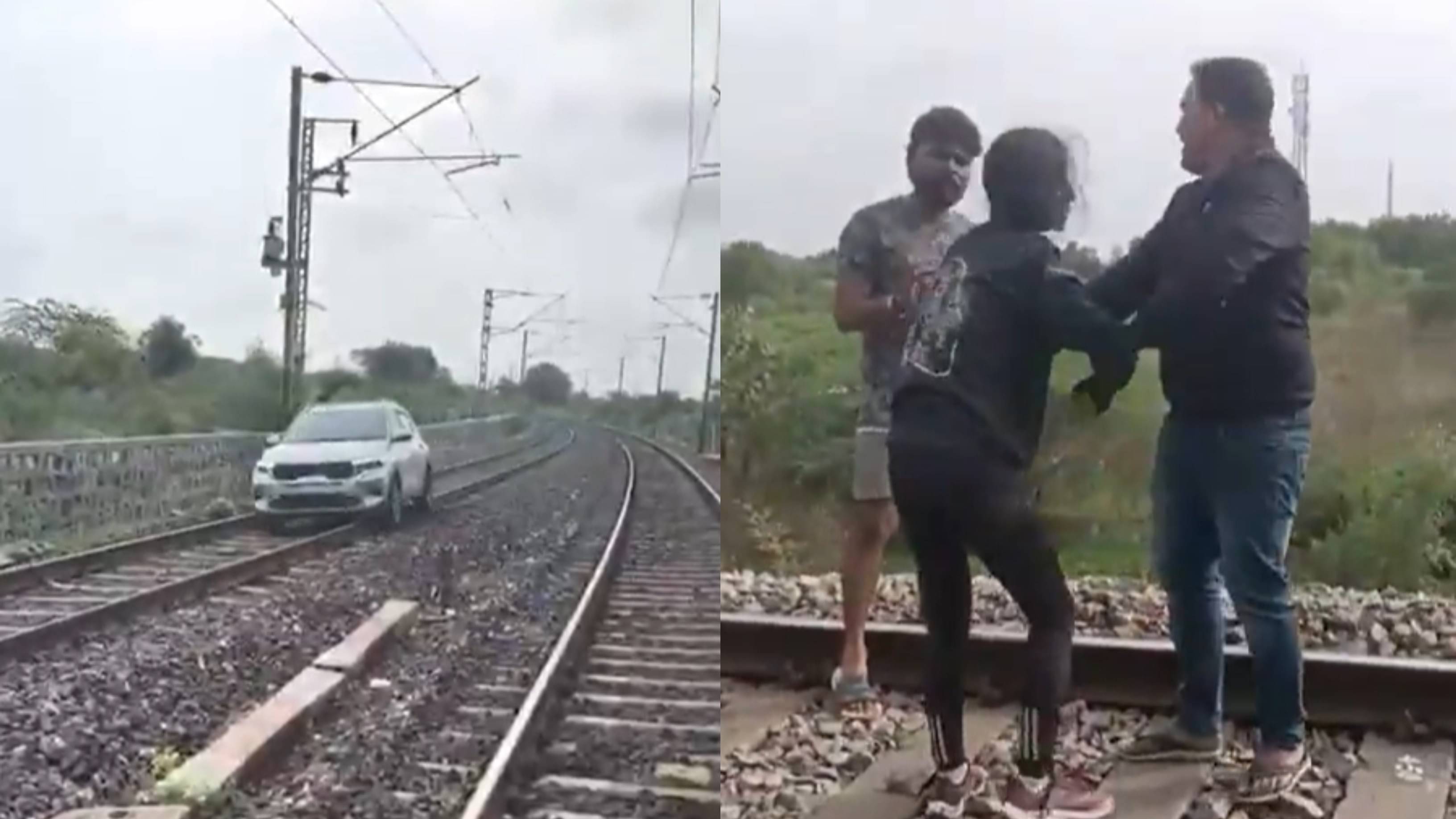 On the Wrong Track: Woman Drives Car on Railway Line in Telangana, Diverts 15 Trains | Republic ...