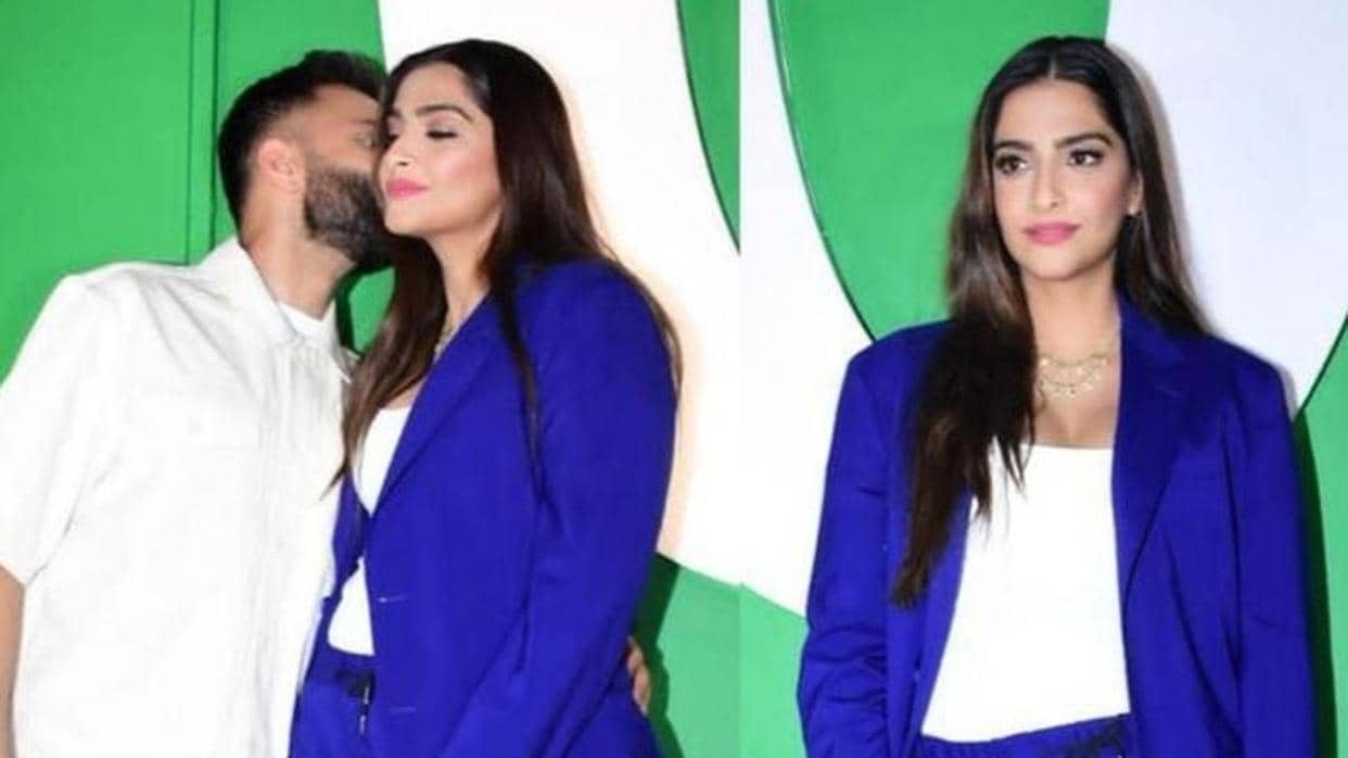 प्रेग्नेंसी के बाद पति आनंद आहूजा के साथ सोनम कपूर ने पहली बार दी ...