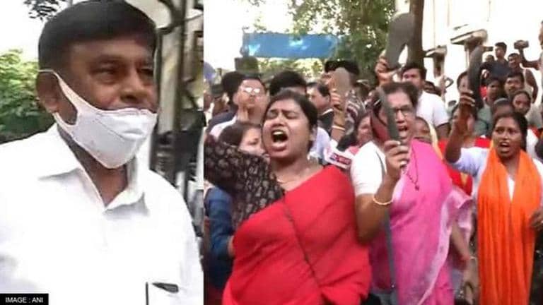 BJP workers show slippers, raise 'Chor' slogans after TMC MLA's arrest ...