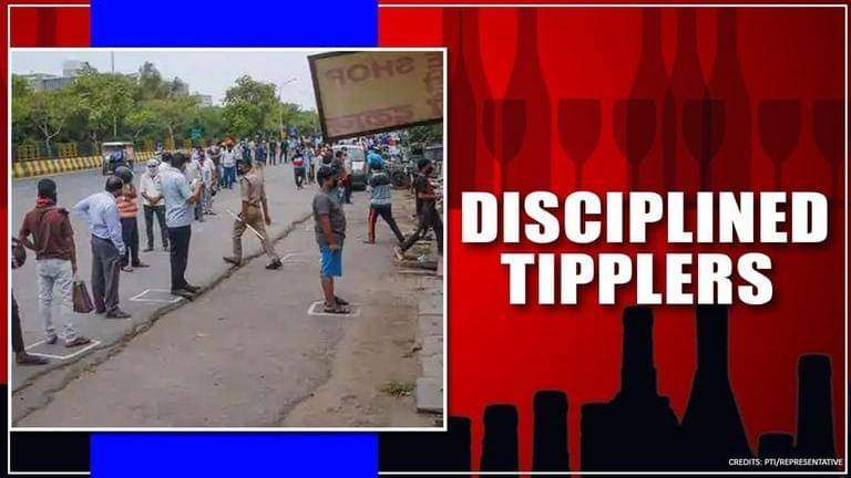 Tipplers line up outside TASMAC shops in Tamil Nadu with never-seen ...