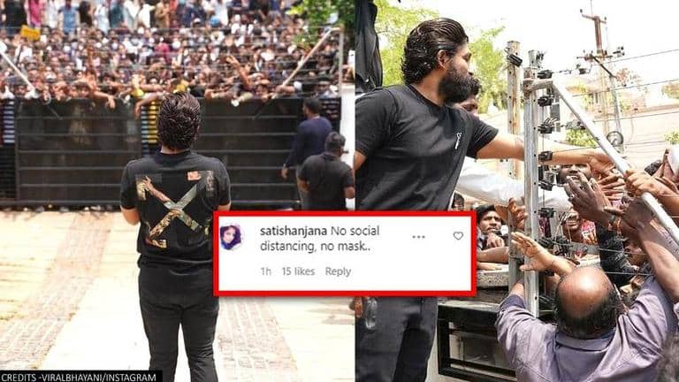 Allu Arjun greets crowd outside house on birthday amid COVID, fans ask ...