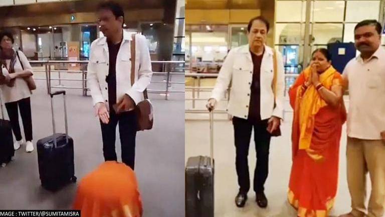Woman worships Ramayan actor Arun Govil at airport; Here's how he ...