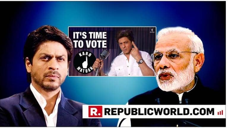 Shah Rukh Khan's 'creative' video to spread 'vote for India' awareness gets a big thumbs up from ...