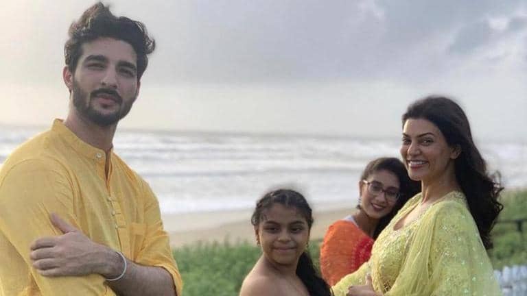 Sushmita Sen uploads lively and quirky dog filter video with Rohman ...