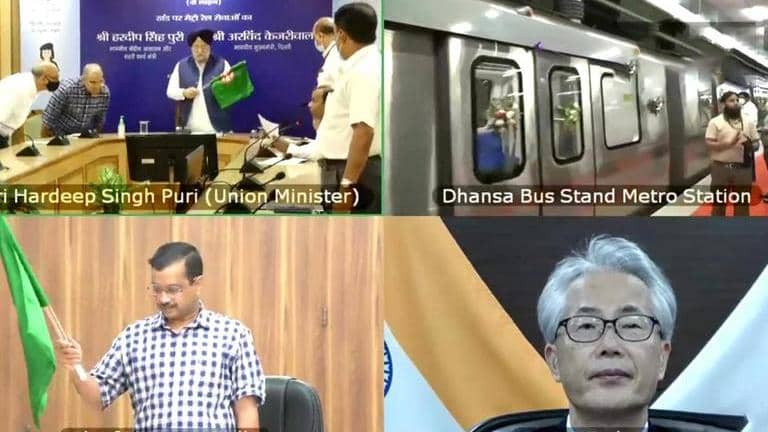 Delhi: Kerjriwal, Hardeep Singh inaugurate Delhi Metro’s Dhansa Bus ...
