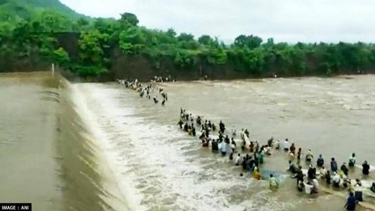 Maha: People risk lives trying to catch fish in released dam water in ...