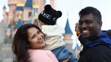Atlee, Wife Priya Ring In Son Meer's 1st Birthday In Disneyland Paris ...