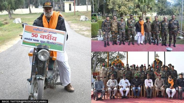 80-yr-old veteran covers 230 km on old 'Moped' to pay homage to his ...