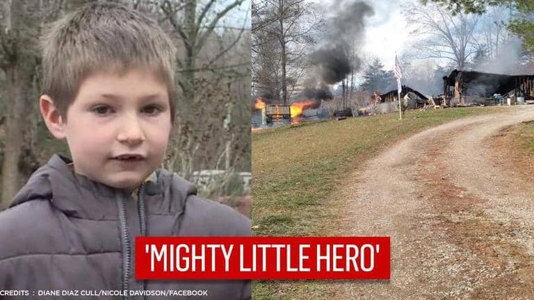'Heroic act': 7-year-old jumps inside burning house to save sister from ...