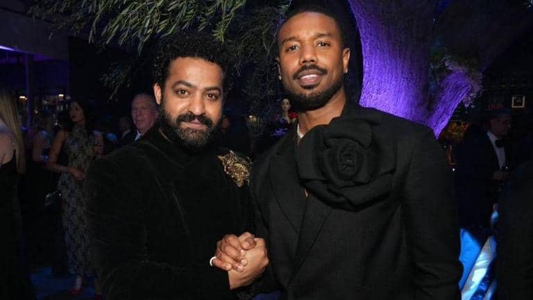 Jr NTR meets Michael B Jordan after Naatu Naatu's Oscar win, photos go ...