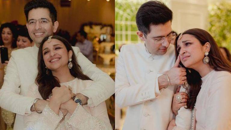 Parineeti Chopra is visibly emotional, holds Raghav Chadha close in unseen engagement pics ...