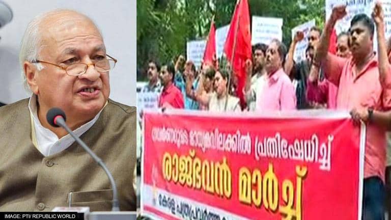 Journalists stage protest against Kerala's Governor over expulsion of ...