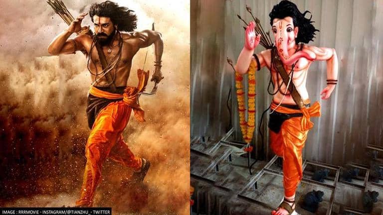 Ganesh Chaturthi 2022: Ram Charan's fierce look in 'RRR' inspires ...