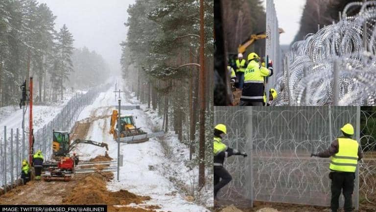 Lithuania installs barbed wire fence at Belarusian border to prevent ...