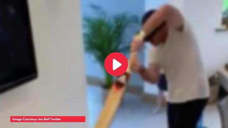 Ian Bell hits scorching cover drive off toilet roll in 'Stay at Home ...