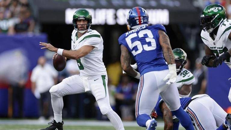 Aaron Rodgers throws first TD pass with the Jets in his second series vs. Giants | Republic World