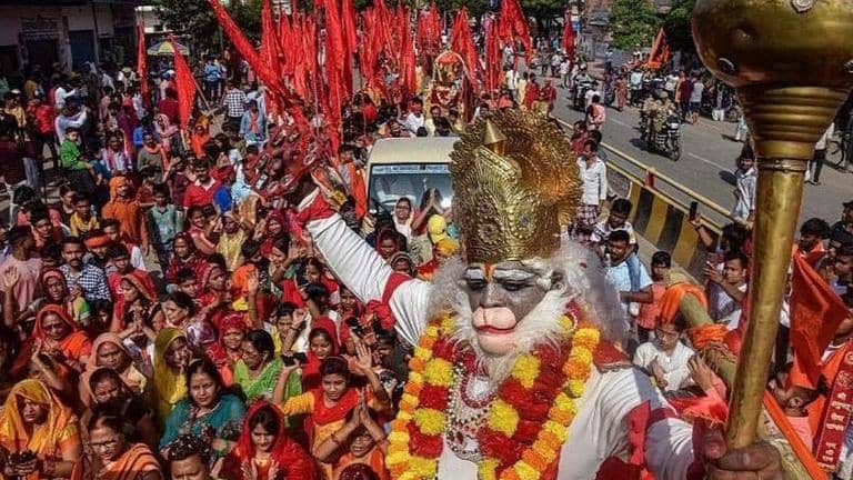 People celebrate Hanuman Jayanti peacefully as heavy security deployed ...