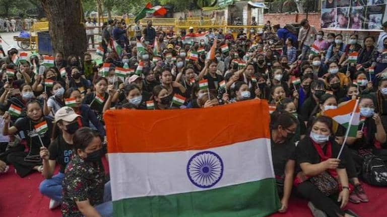 Kuki women take out Candlelight vigil in Delhi for those killed in ...