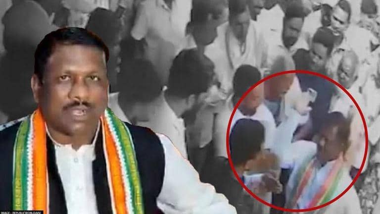 Congress MLA beats bank employee in Chhattisgarh's Ramanujganj, caught ...