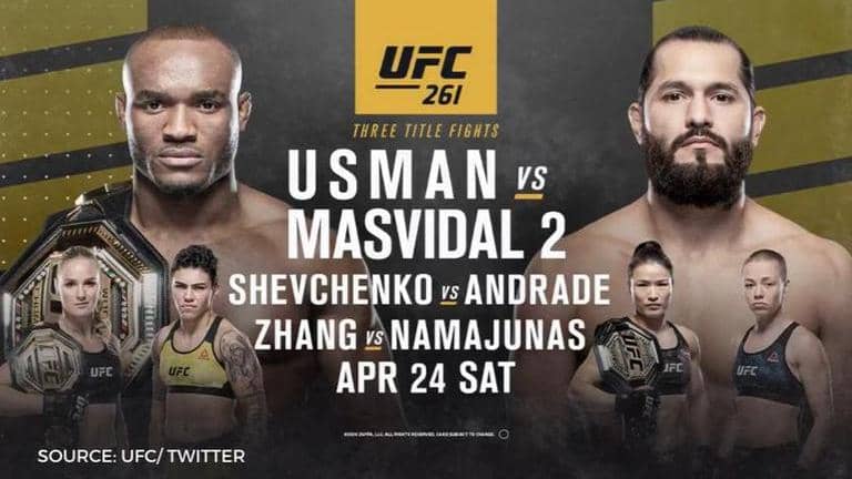 UFC 261 gets full crowd, Kamaru Usman vs Jorge Masvidal 2 and other ...