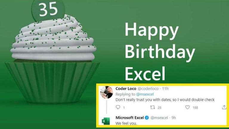 MS Excel tweets hilarious jibes at self as users make fun of its 'date ...