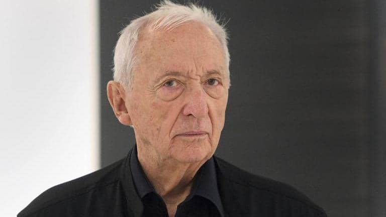 French iconic painter Pierre Soulages of post-World War II European ...