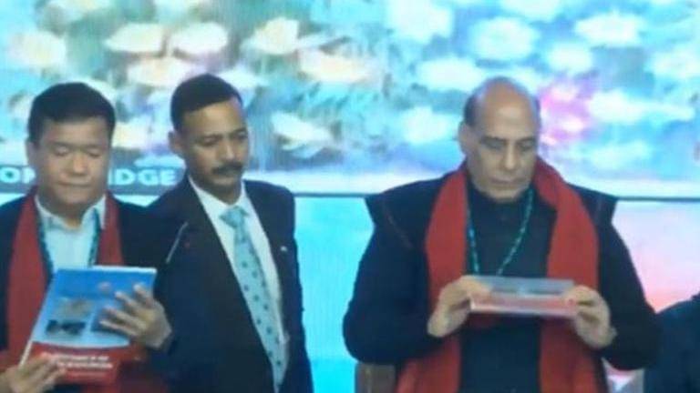 Union Min Rajnath Singh inaugurates Siyom Bridge & 28 infrastructure ...