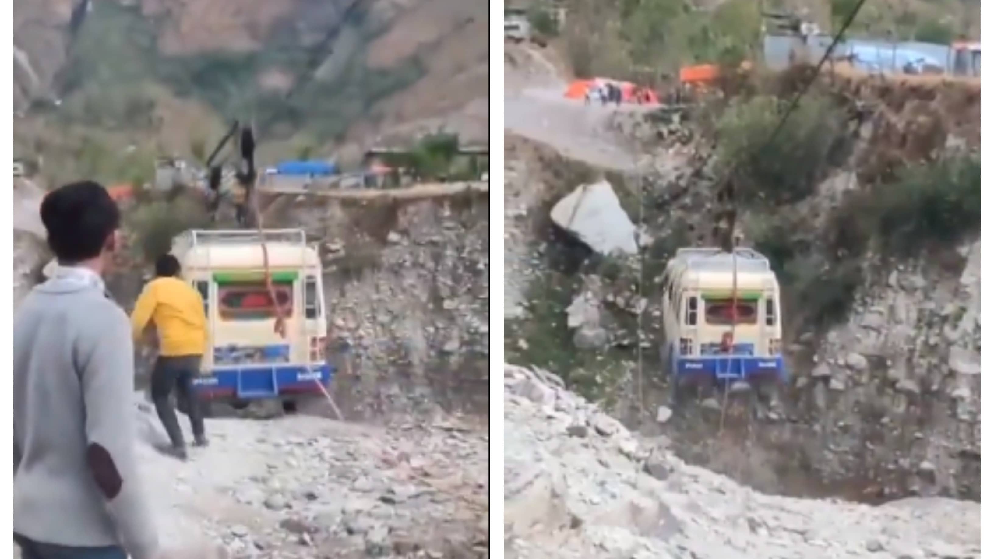 “Highway Or Skyway?” Viral Video Shows Van Crossing A Valley With Rope ...