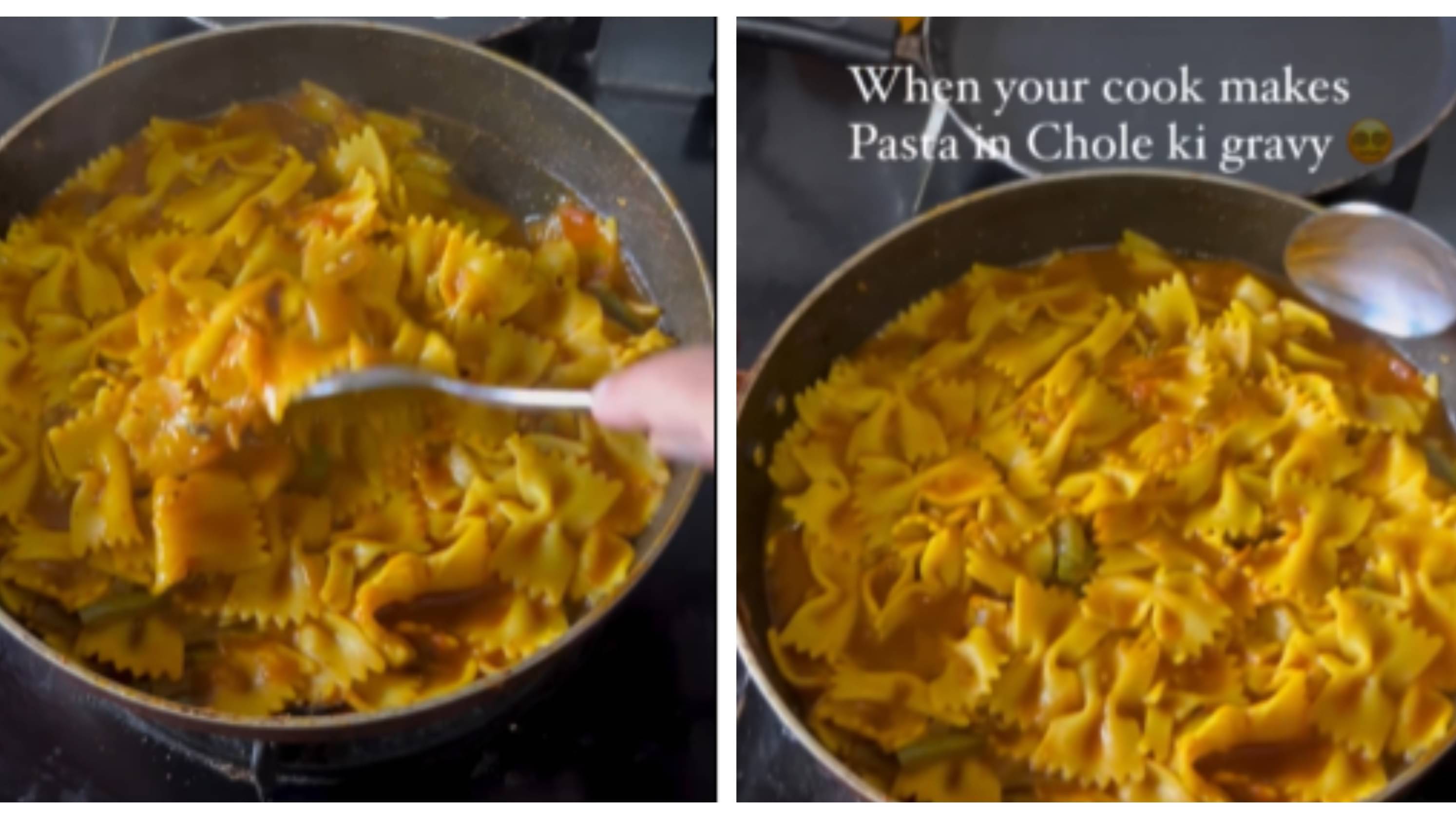 Viral Video: Pasta Cooked in 'Chhole Ki Sabji' Gravy Takes Social Media ...