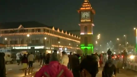 Lal Chowk's Iconic Clock Tower in Srinagar Illuminated in Tricolour ...