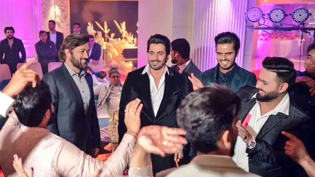 MS Dhoni dances at engagement ceremony of Rishabh Pant's sister ... MS Dhoni dances at engagement ceremony of Rishabh Pant's sister ...