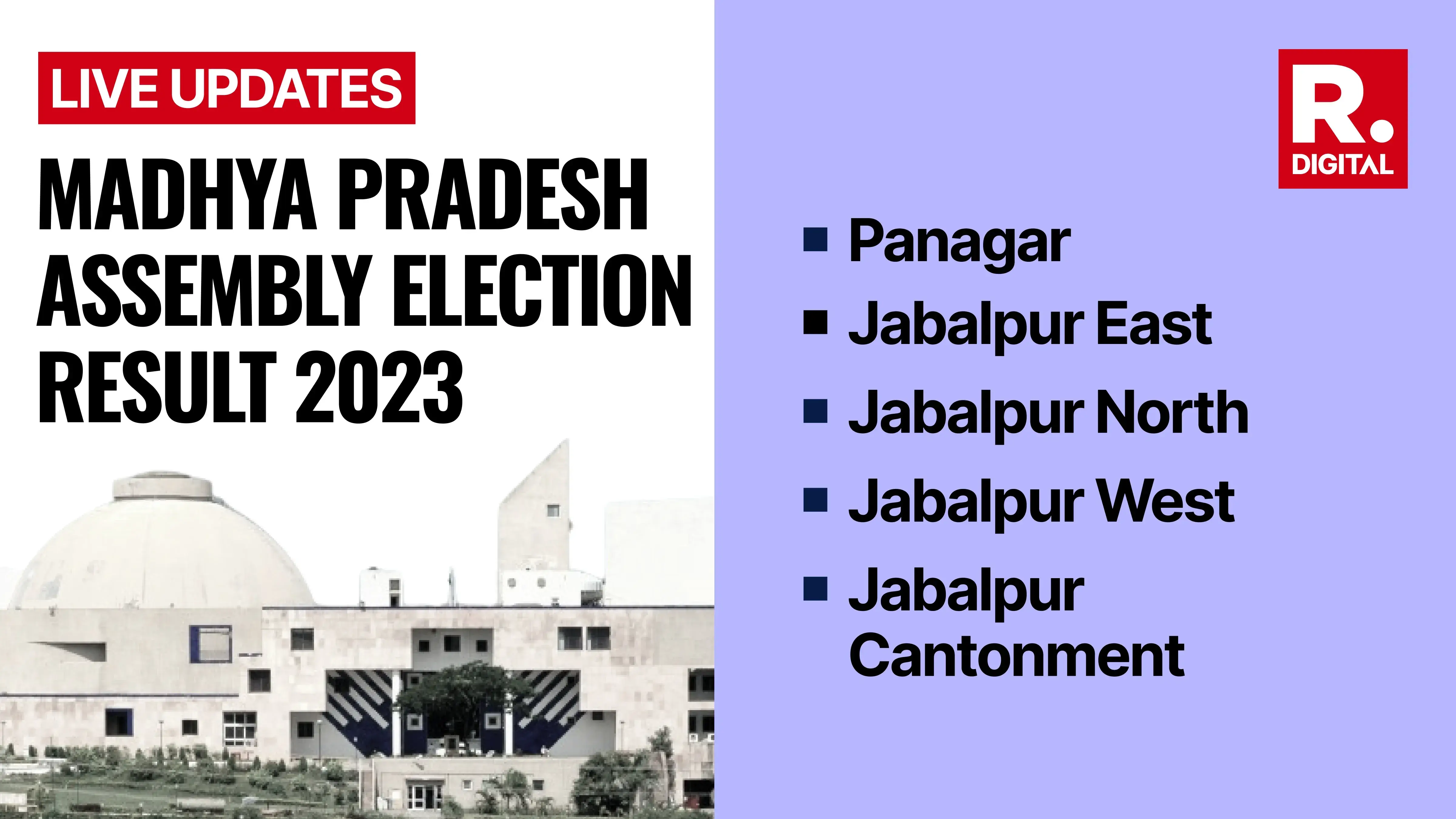 Jabalpur East, Jabalpur North, Jabalpur Cantonment, Jabalpur West ...