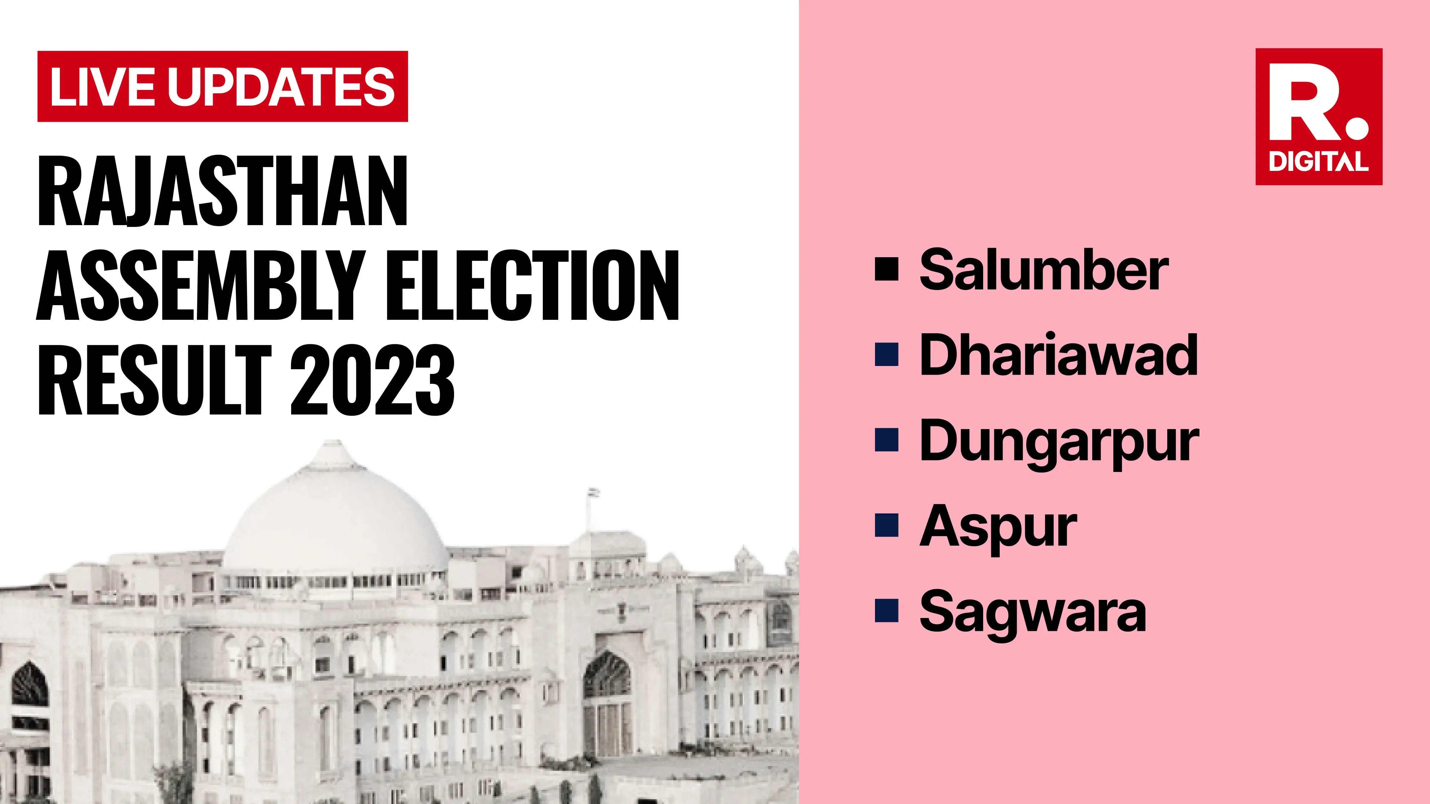 Salumber, Dhariawad, Dungarpur, Aspur, Sagwara Election Result 2023 ...