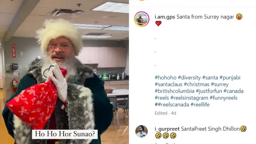 Santa Claus spreads Christmas cheer in Punjabi style, goes viral ...