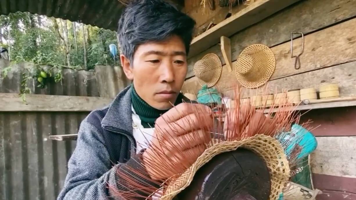Sikkim's Jordan Lepcha, Creator of Bamboo Hats with Cultural Narratives ...