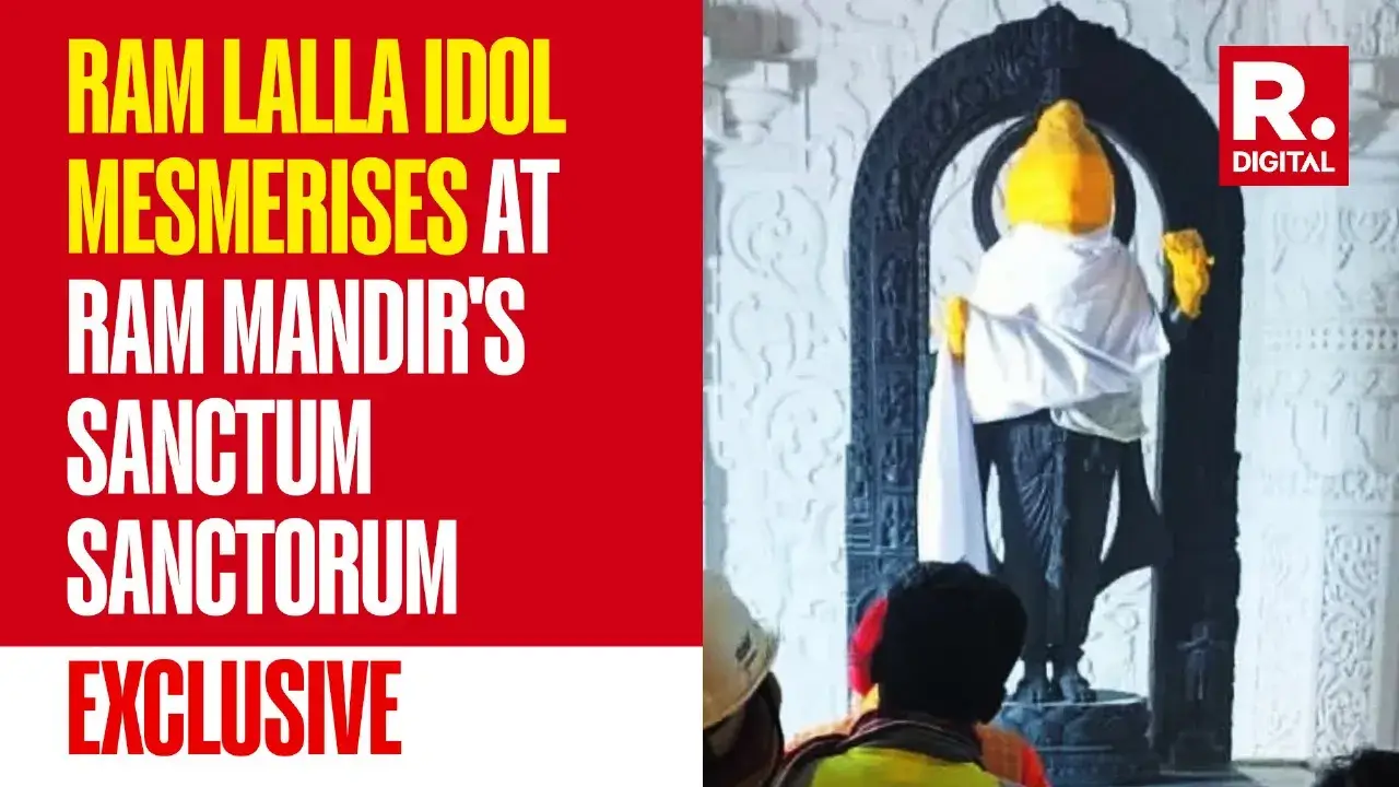 First Photo: Ram Lalla Idol Mesmerises at Ram Mandir's Sanctum ...