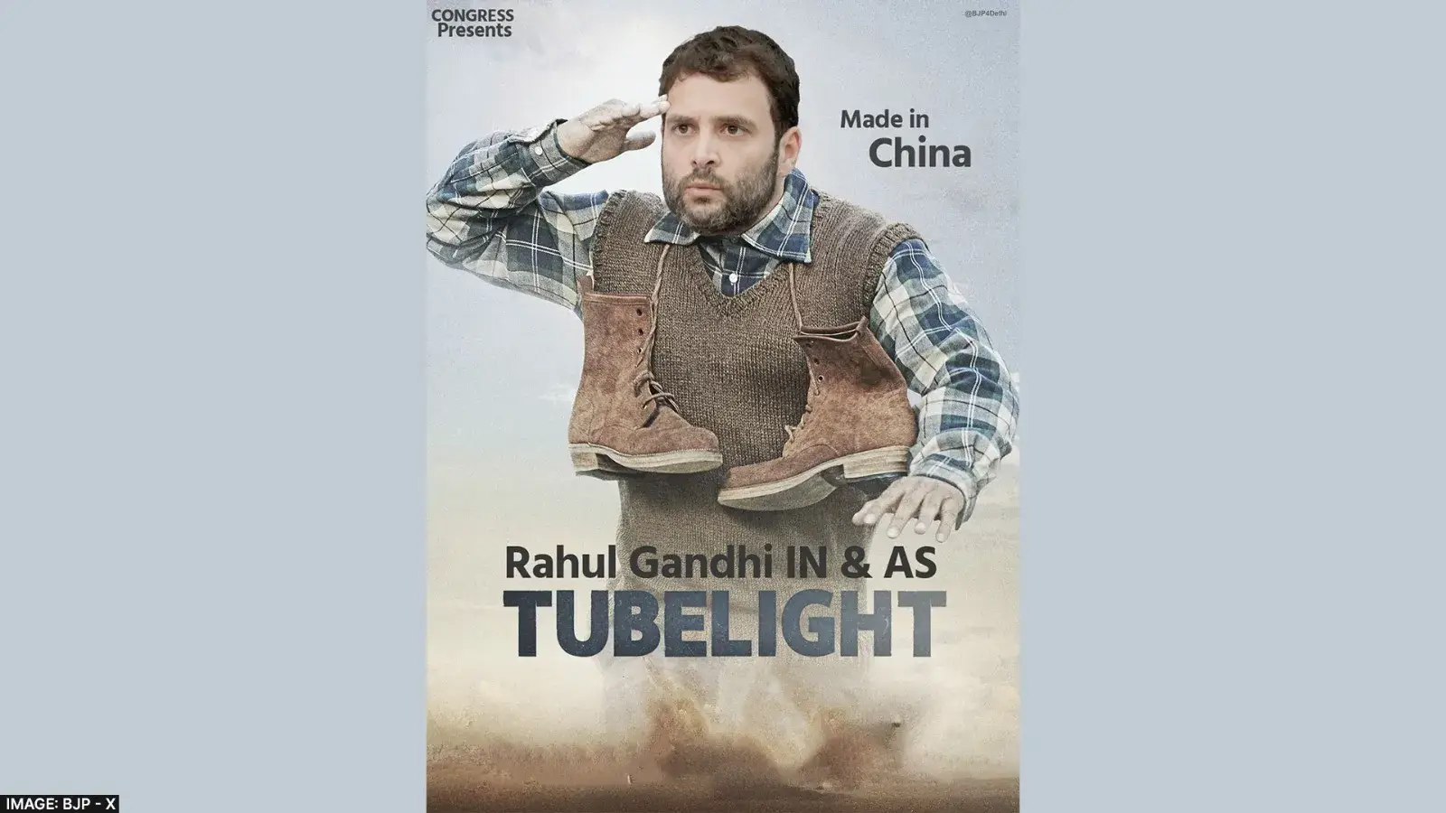 ‘Rahul Gandhi in and as Tubelight’: BJP, Congress poster war escalates ...