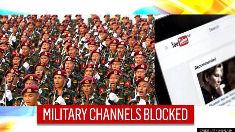 YouTube removes five Myanmar military television channels from its ...