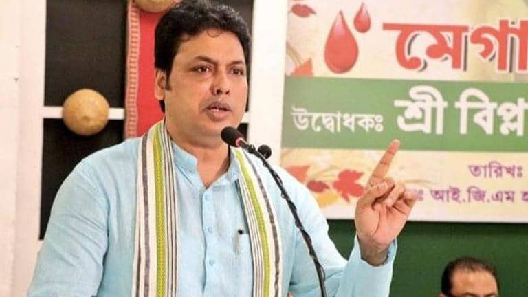 Former Tripura CM Biplab Kumar Deb files nomination for RS poll ...