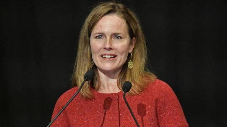 Coney Barrett poses during Supreme Court photo-op- Republic World